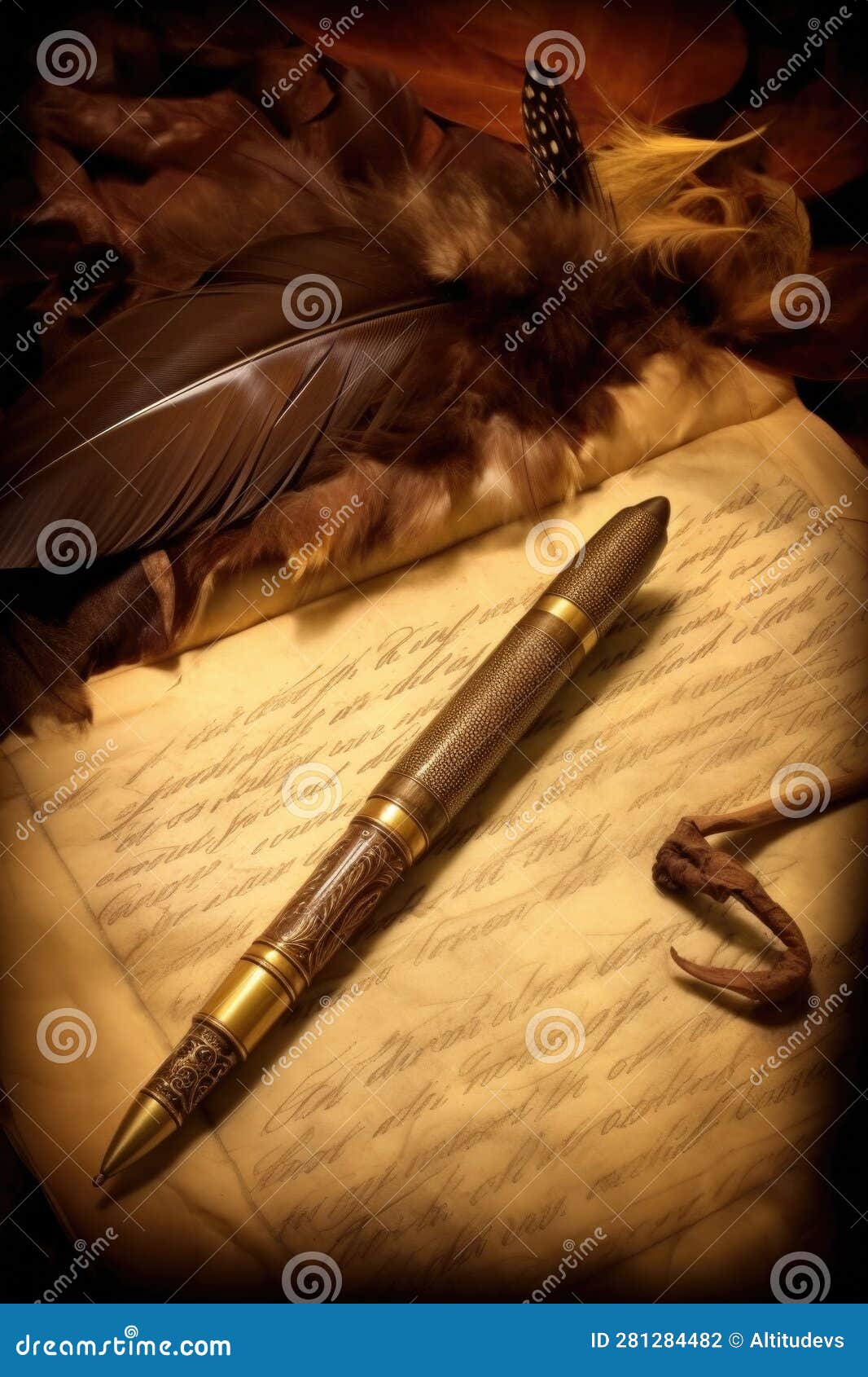 Emancipation Proclamation Document with Quill Pen Stock Illustration ...