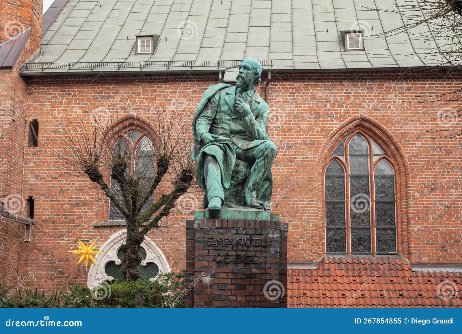 Emanuel Geibel Statue - Lubeck, Germany Stock Image - Image of europe ...