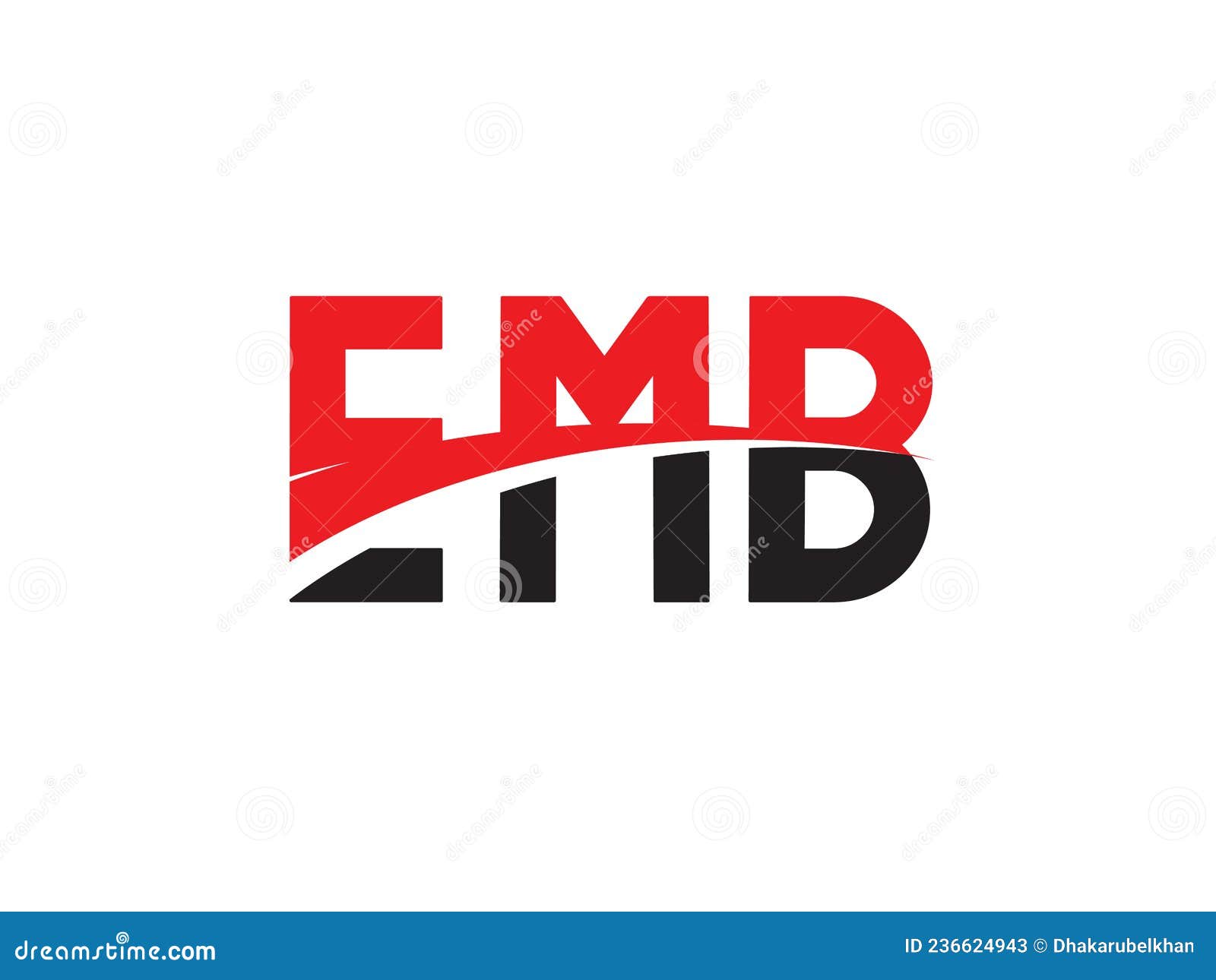 EMB Letter Initial Logo Design Vector Illustration Stock Vector ...