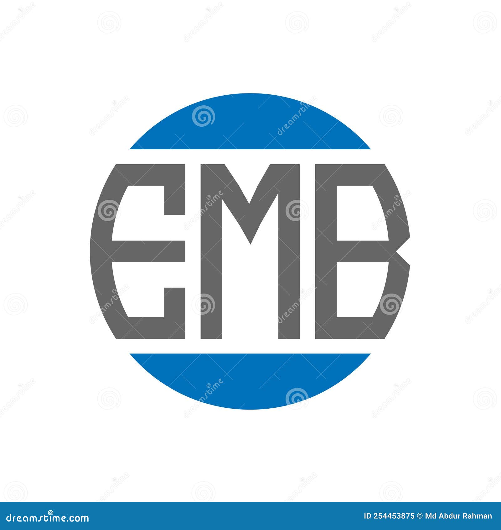 EMB Letter Logo Design on White Background. EMB Creative Initials ...