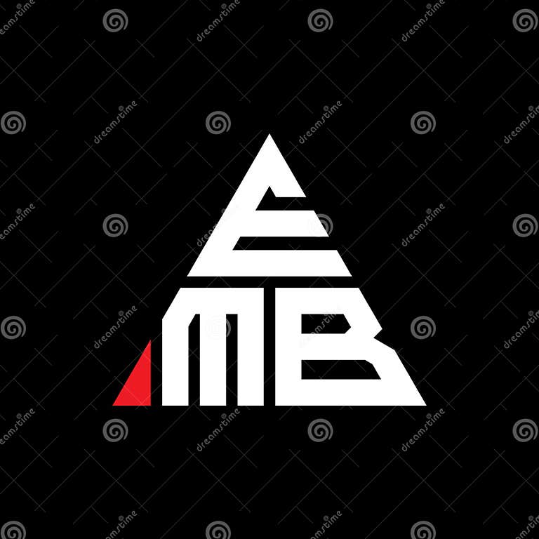 EMB Triangle Letter Logo Design with Triangle Shape. EMB Triangle Logo ...