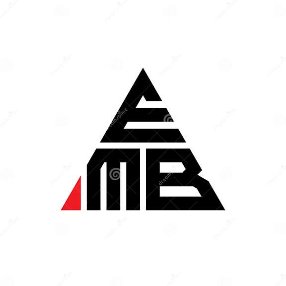 EMB Triangle Letter Logo Design with Triangle Shape. EMB Triangle Logo ...