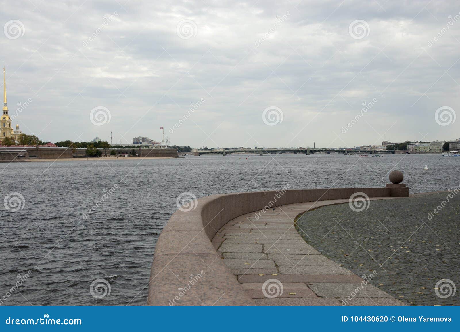 The Embankment of the Big River in the City Stock Photo - Image of view ...