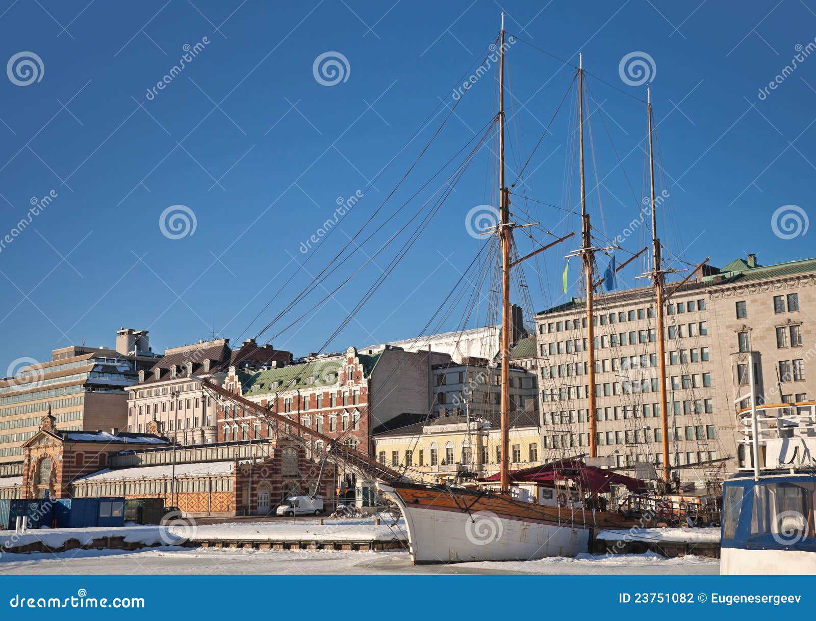 Embankment in Helsinki, Finland Stock Photo - Image of ancient ...