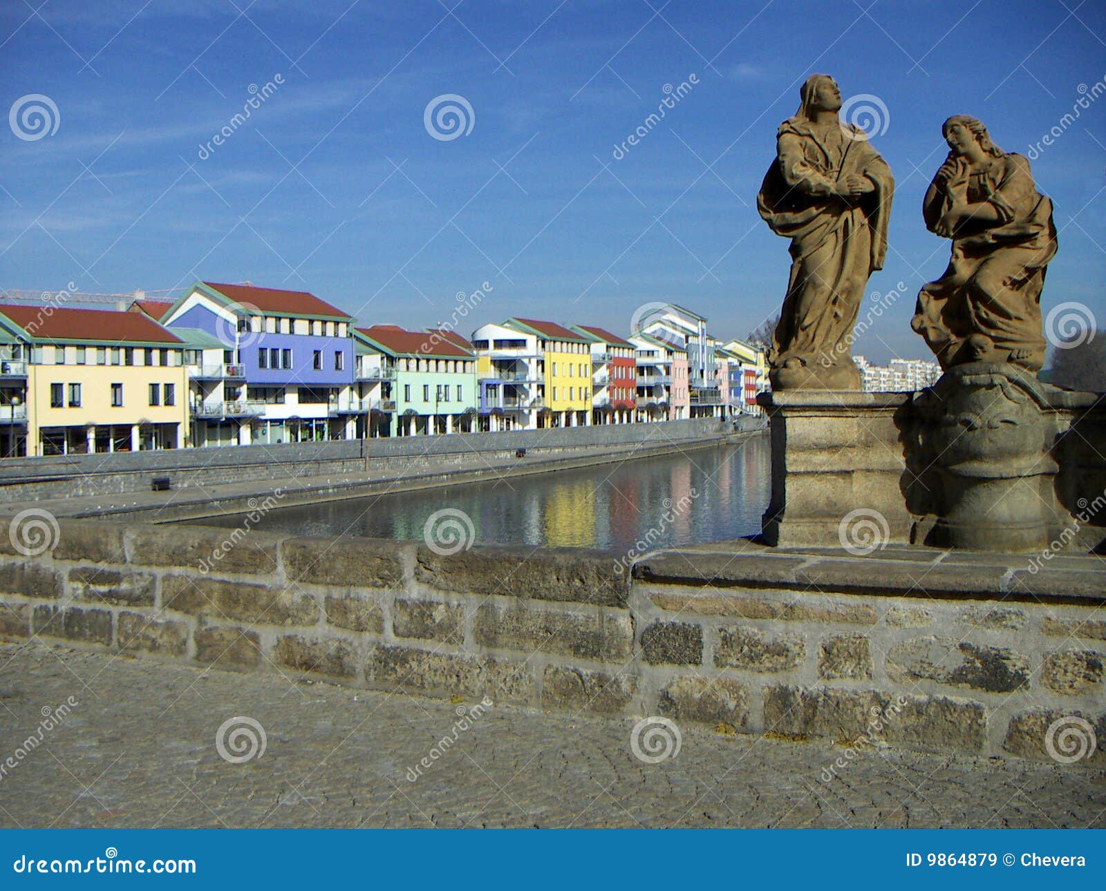 Embankment houses stock image. Image of house, republic - 9864879