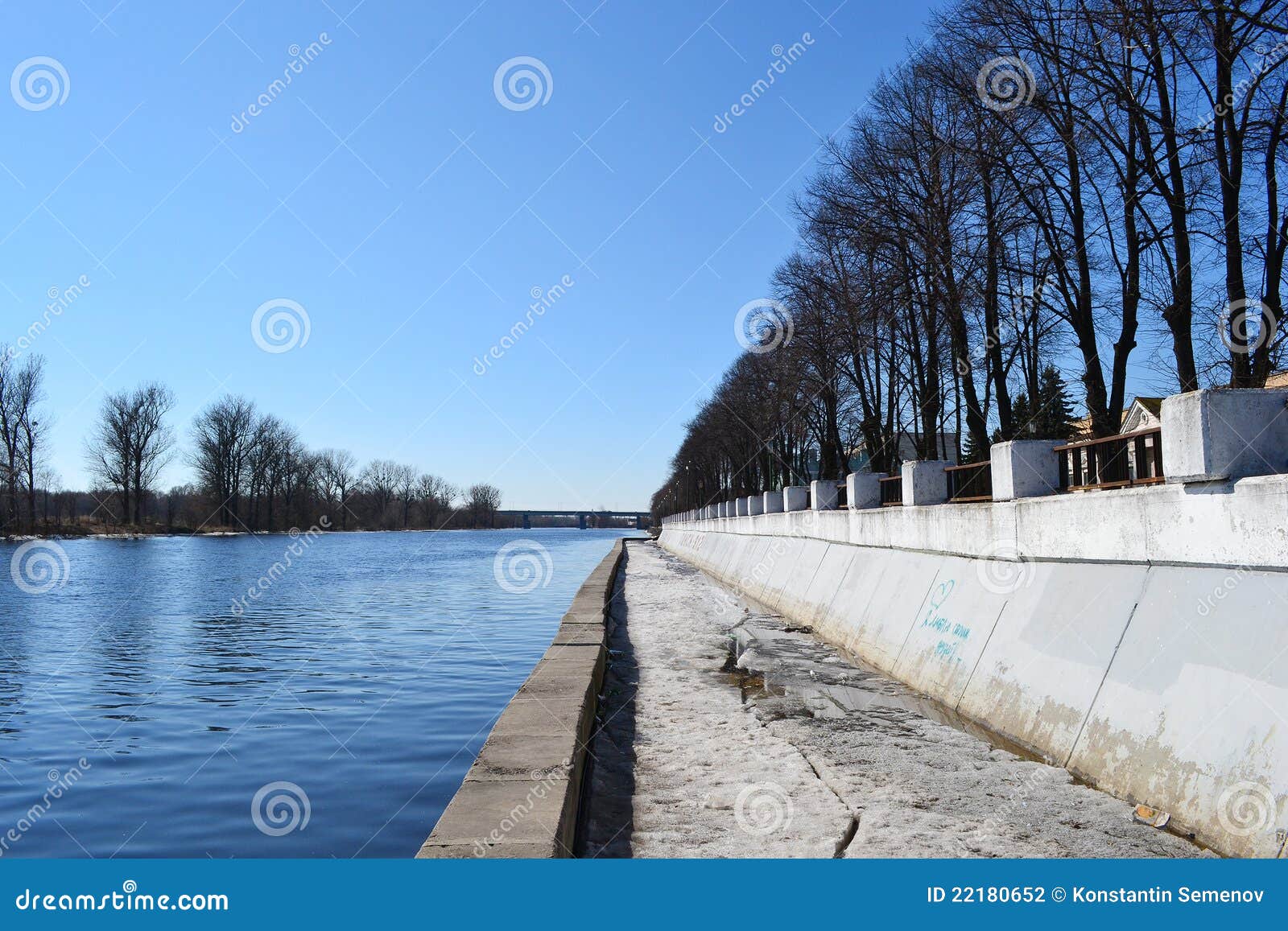 Embankment of the River Ping on a Sunny Spring Day Stock Photo - Image ...