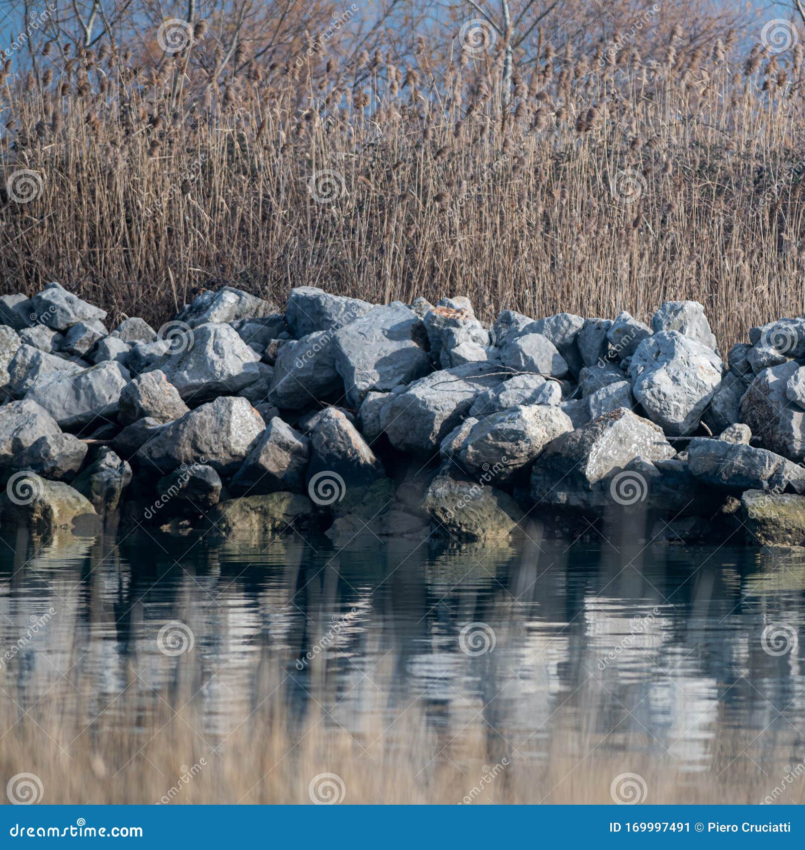 Embankment in the Sea Made with Large Stones Stock Image - Image of ...