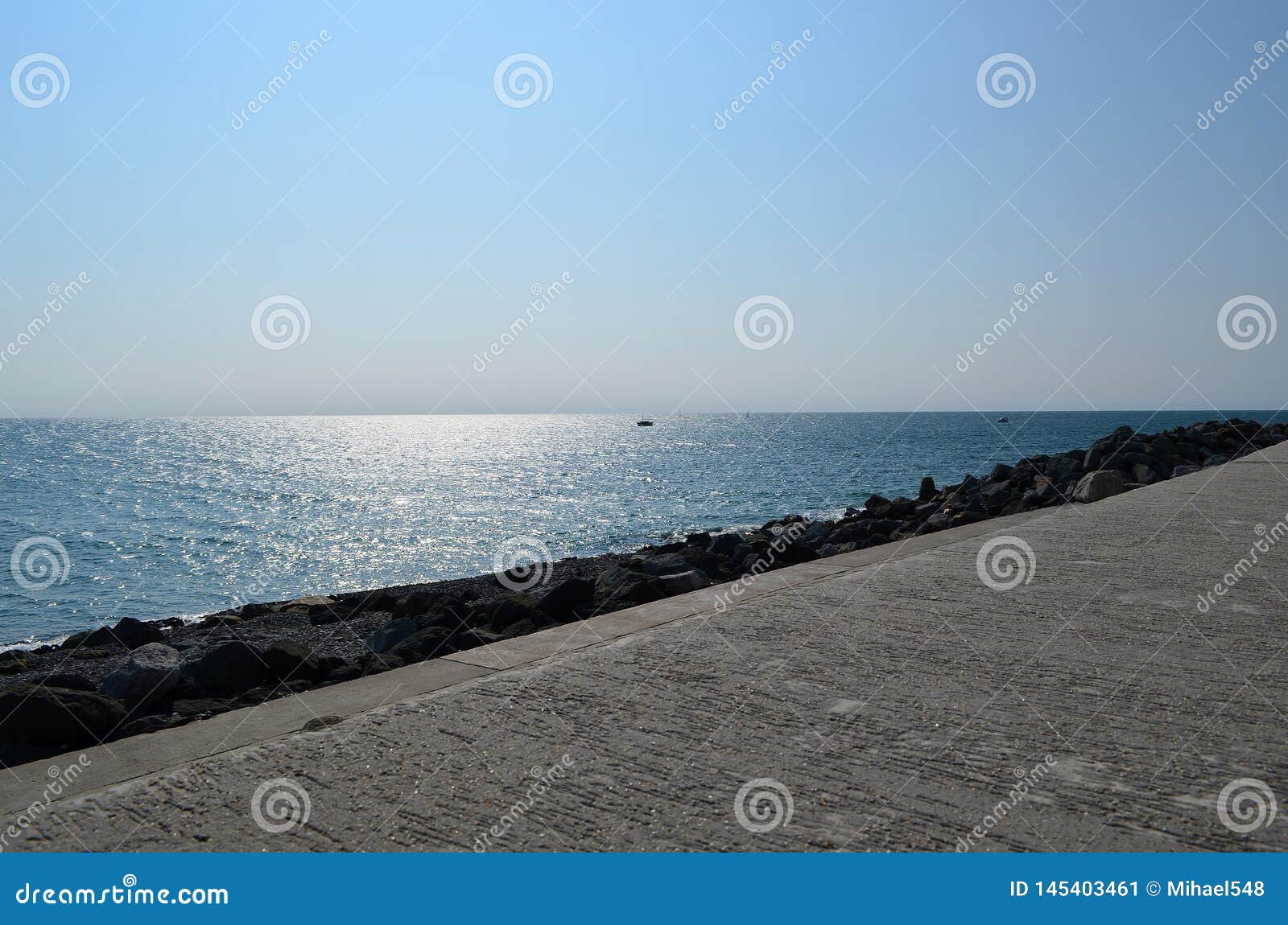 Embankment by the sea. stock image. Image of beautiful - 145403461