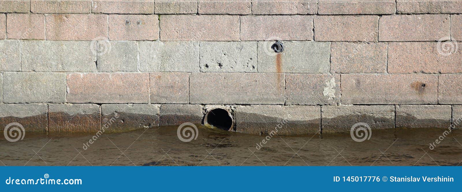 Embankment Wall Lined with Granite Slabs Stock Photo - Image of slabs ...