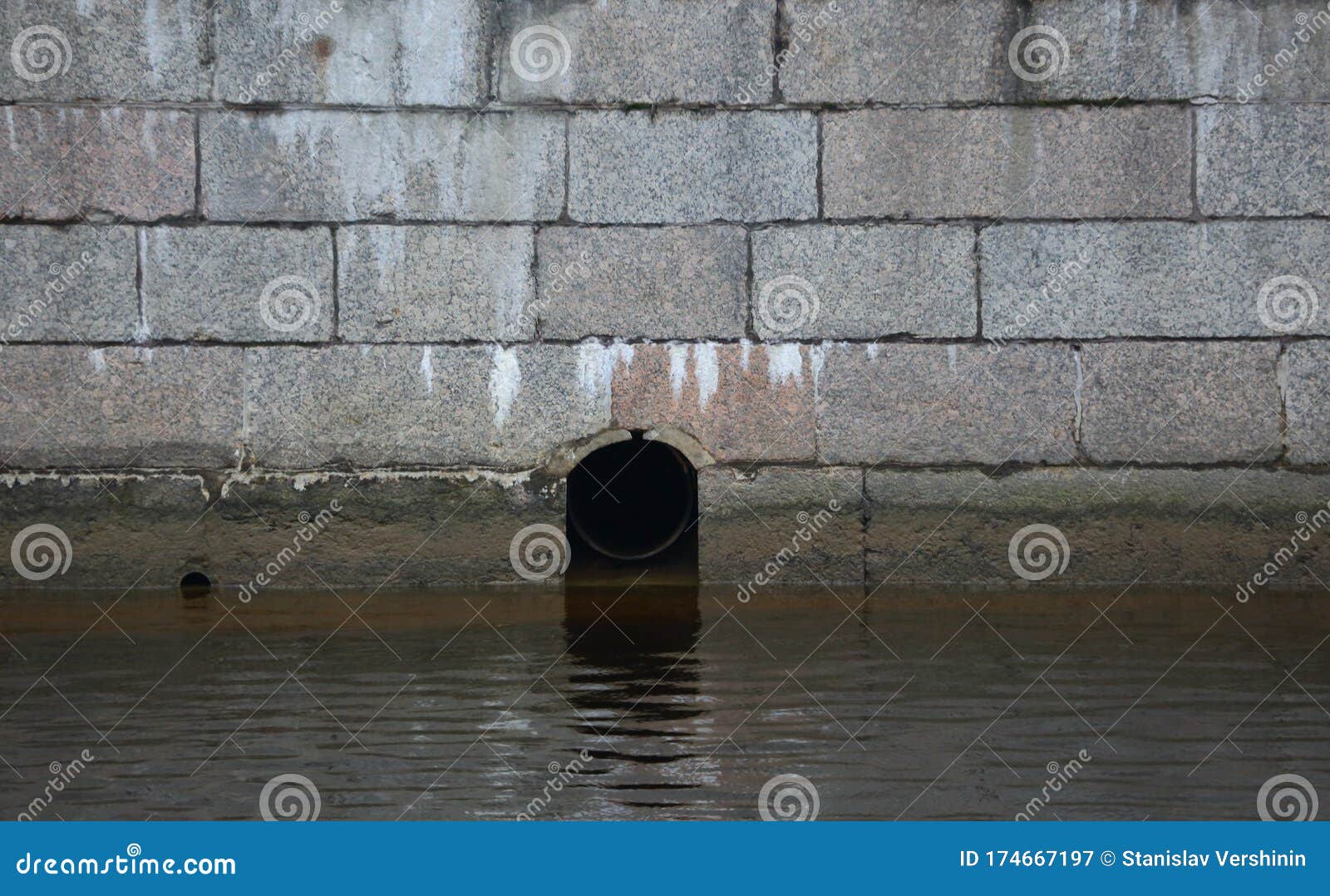 Embankment Wall Lined with Granite Slabs Stock Image - Image of design ...