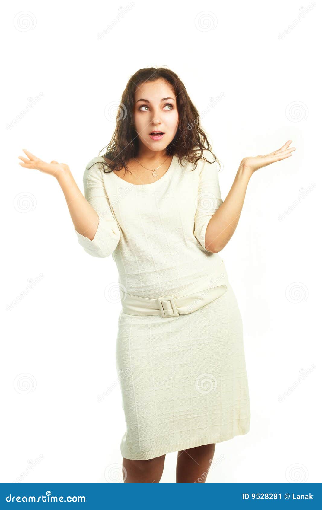 Embarassed young woman stock image. Image of casual, emotion - 9528281