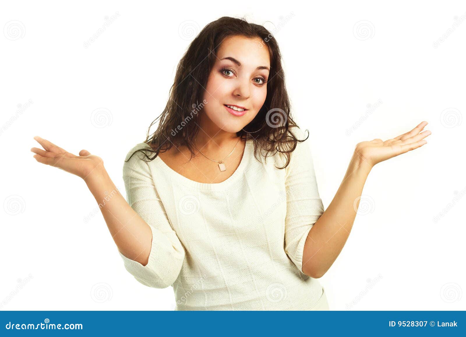 Embarassed young woman stock image. Image of person, casual - 9528307