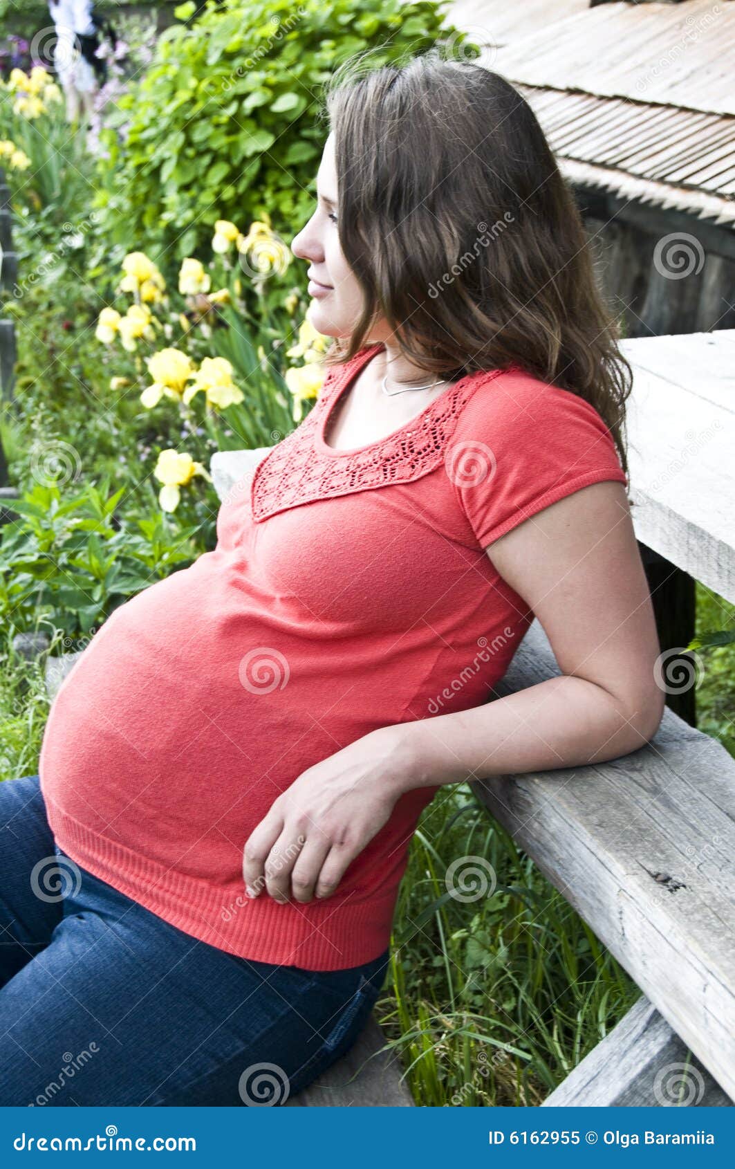 Embarazado imagen de archivo. Imagen de feminidad, figura - 6162955