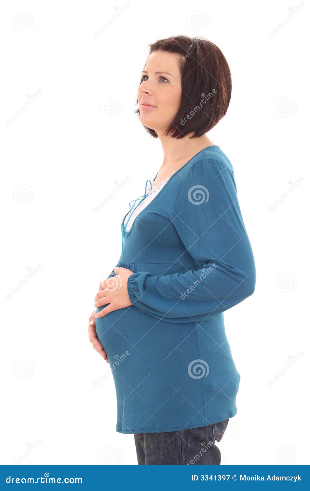 Embarazado feliz imagen de archivo. Imagen de cuidado - 3341397