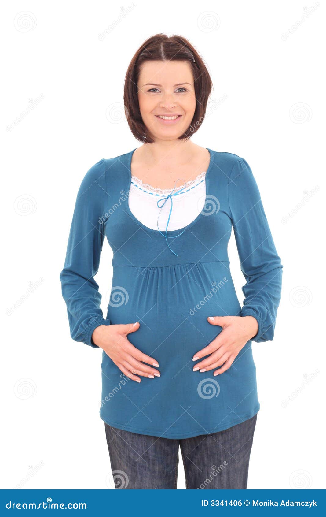 Embarazado feliz foto de archivo. Imagen de joven, feliz - 3341406