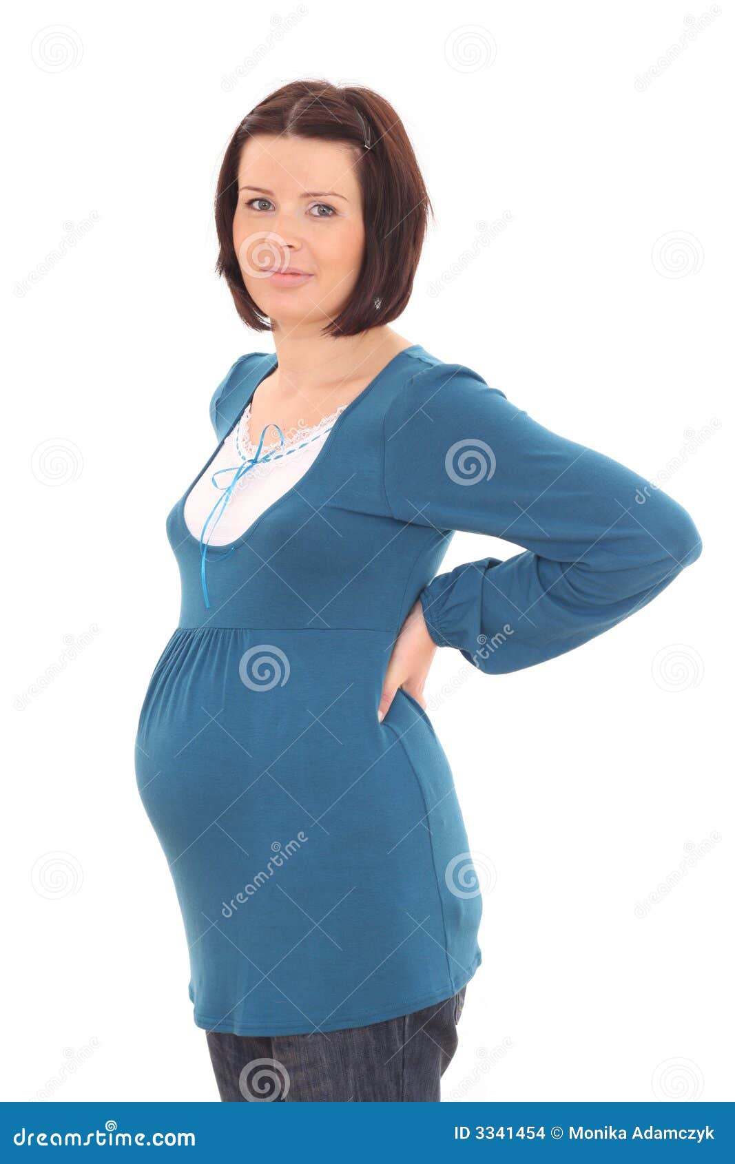 Embarazado feliz foto de archivo. Imagen de cuidado, hermoso - 3341454