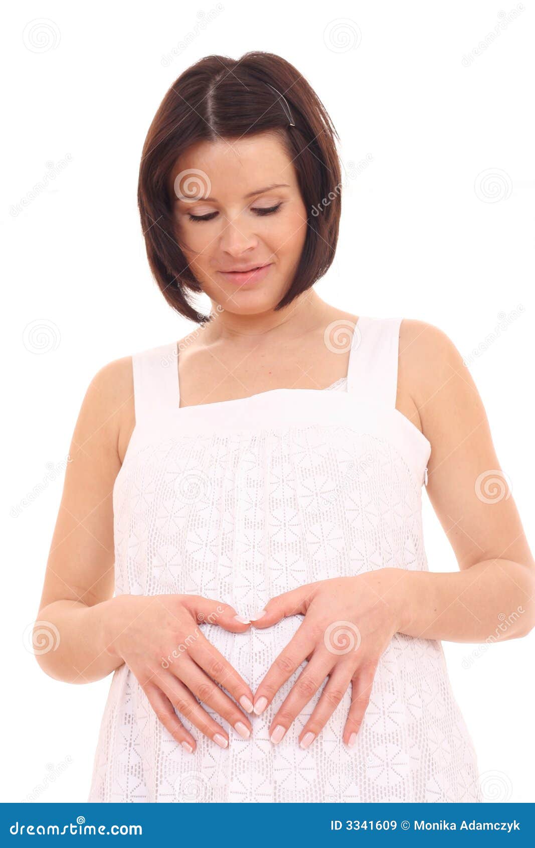 Embarazado feliz imagen de archivo. Imagen de optimista - 3341609