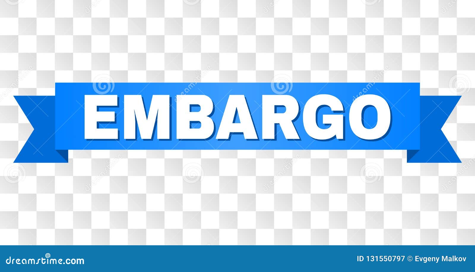 Blue Tape with EMBARGO Caption Stock Vector - Illustration of blockage ...