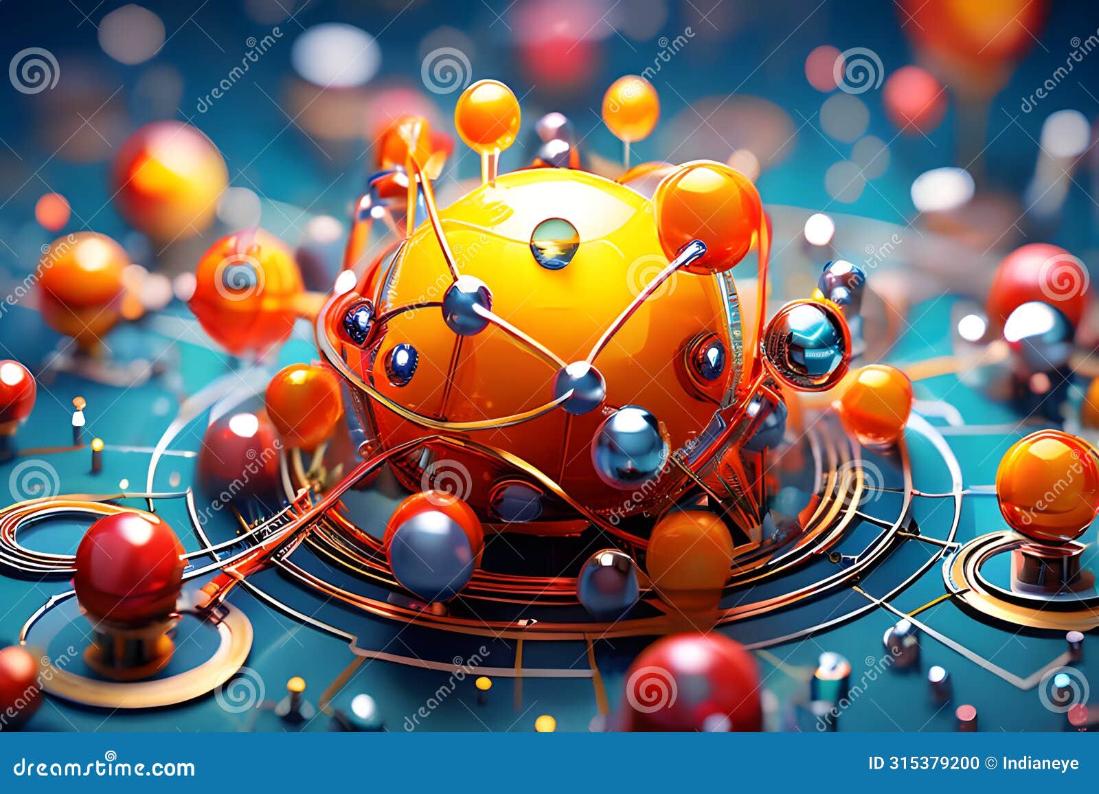 Structure Of Nuclear And Endoplasmic Reticulum In An Animal Cell, 3d ...