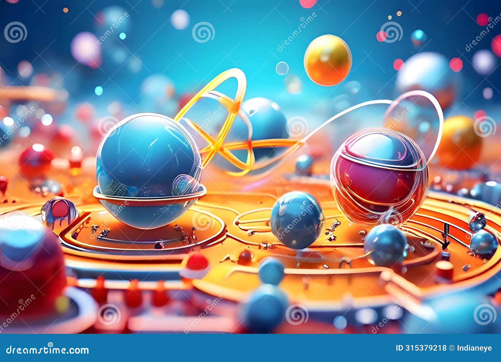Structure Of Nuclear And Endoplasmic Reticulum In An Animal Cell, 3d ...