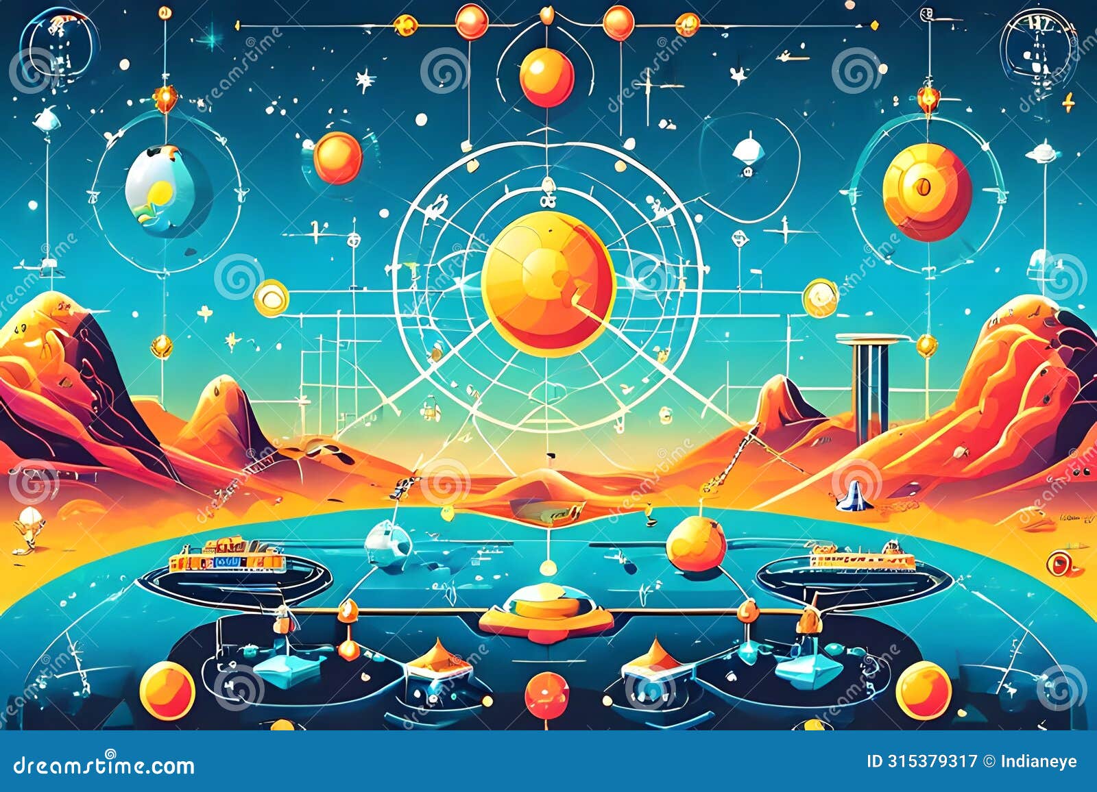 AI Generated-AI Generated Illustrations for the Concept of Physics on ...