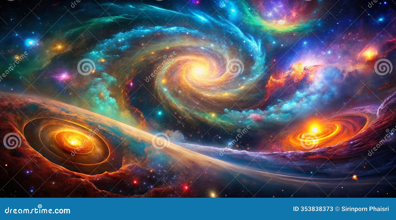 Multiverse Wallpaper, Space Art, Planet Stock Photo | CartoonDealer.com ...