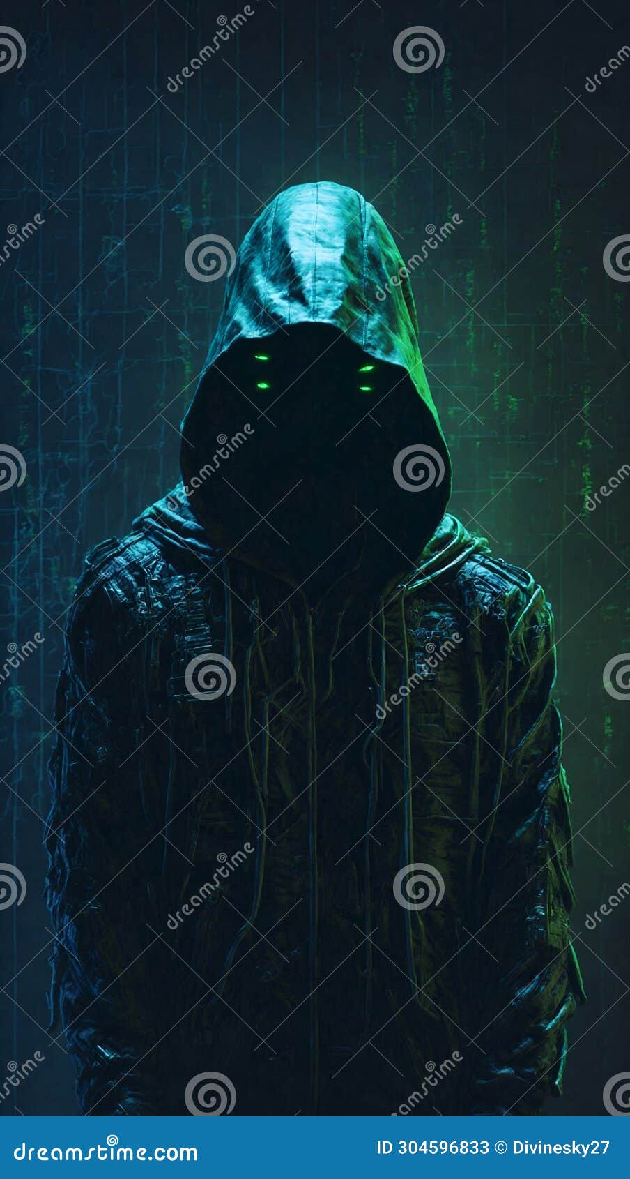 Chronicles of the Phantom Code. Generative AI Stock Illustration ...