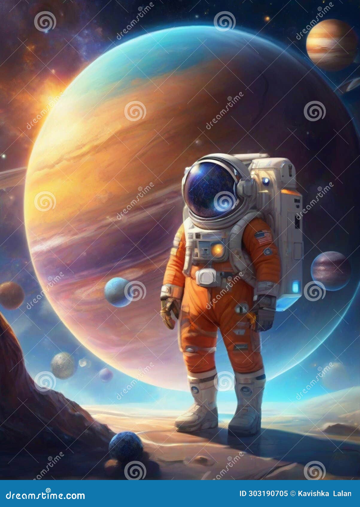 Cosmic Nomad stock illustration. Illustration of unfolds - 303190705
