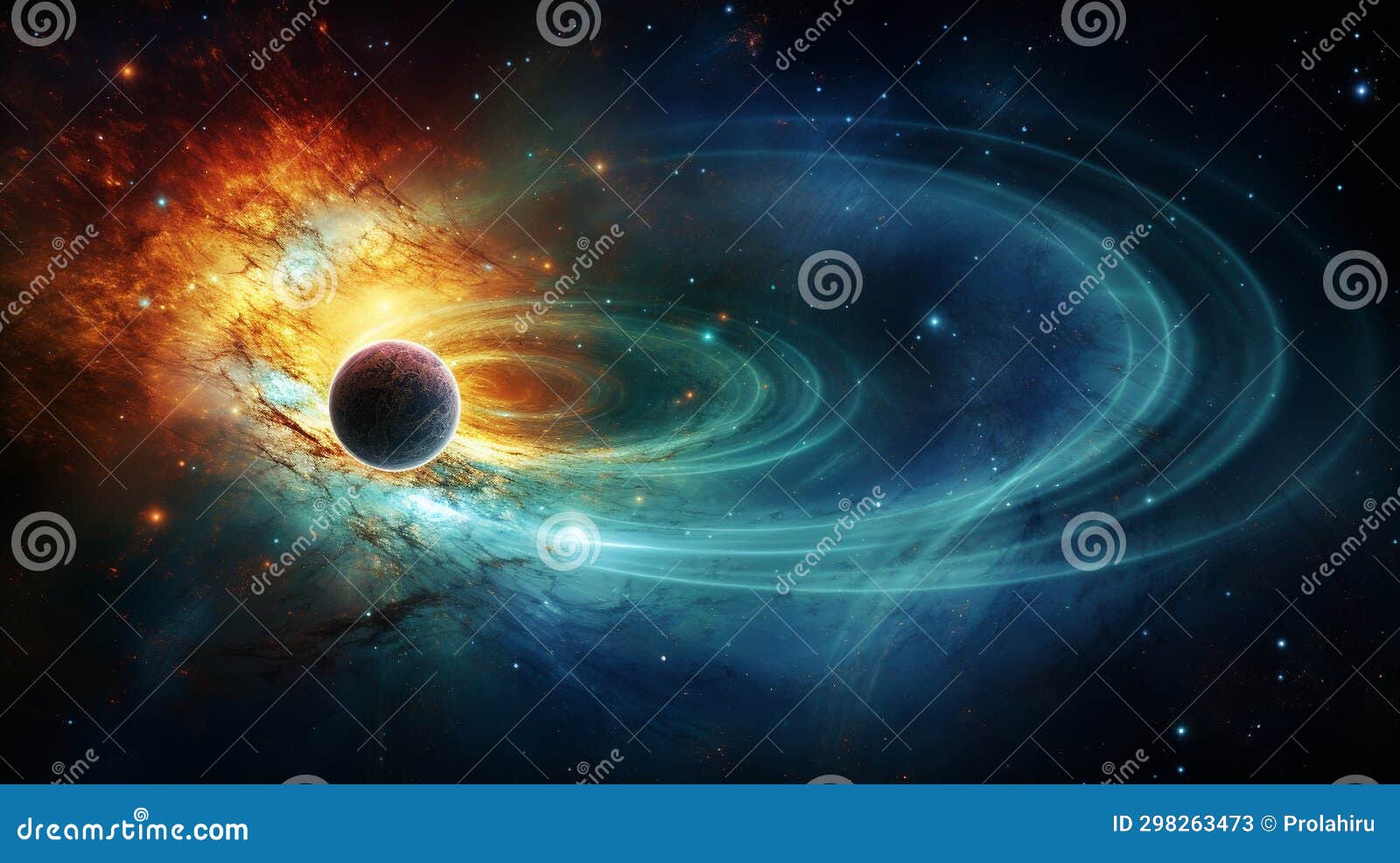 Mysterious Cosmic Anomaly stock illustration. Illustration of galactic ...