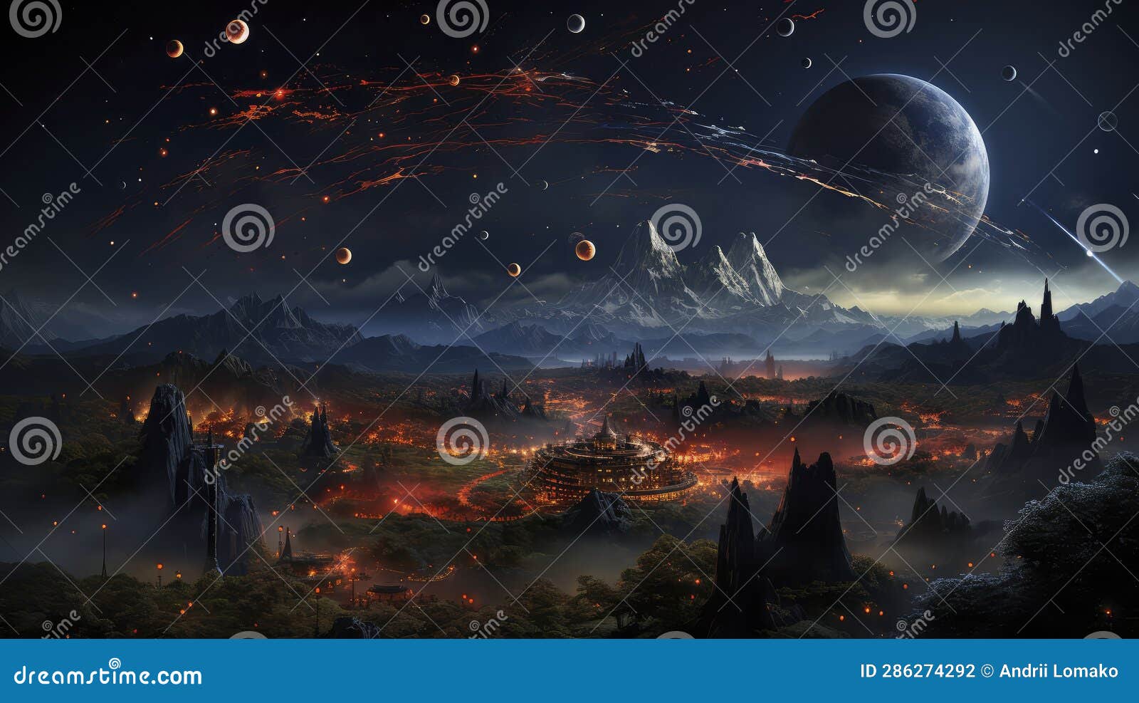 Cosmic Odyssey: Exploring The Universe. Generative AI Stock Photo ... Cosmic Odyssey: Exploring The Universe. Generative AI Stock Photo ...