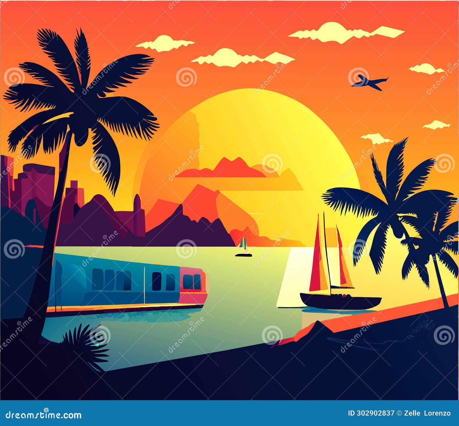 Vector Voyages: Dive into Travel Illustrations with Dreamstime Stock ...