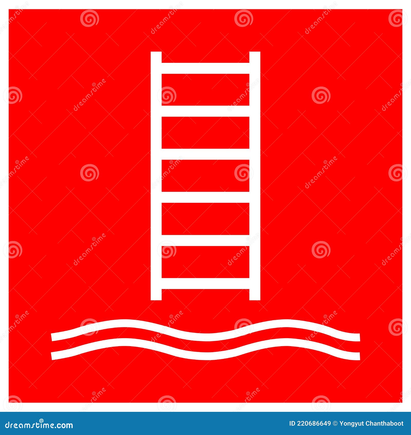 Embarkation Ladder Symbol Sign, Vector Illustration, Isolate on White ...