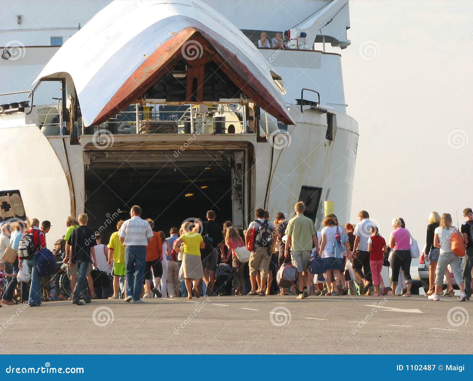 Embarking passengers stock image. Image of passenger, passengers - 1102487