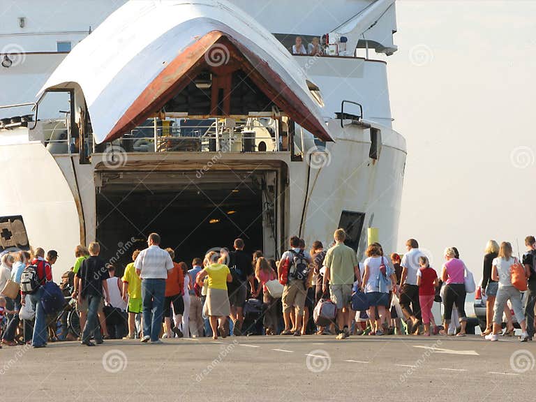 Embarking passengers stock image. Image of passenger, passengers - 1102487