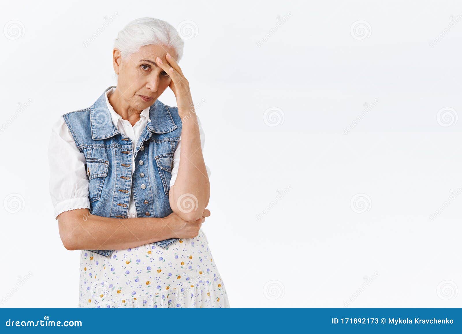 Embarrassed and Annoyed, Distressed Angry Senior Woman Look at ... Embarrassed and Annoyed, Distressed Angry Senior Woman Look at ...