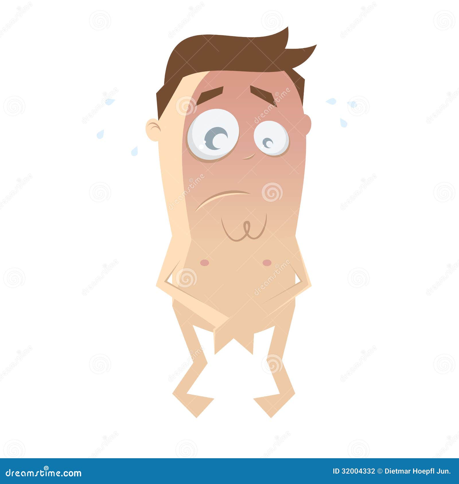 Embarrassed cartoon man stock vector. Illustration of character - 32004332
