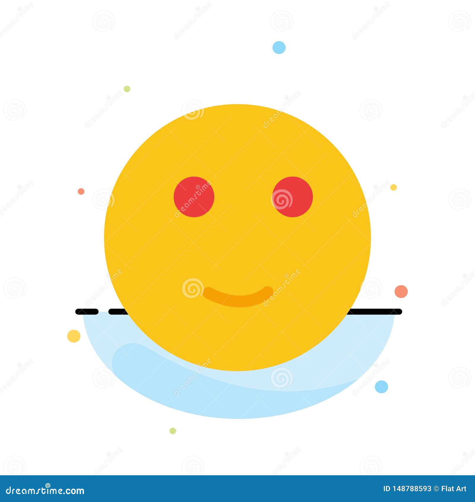 Embarrassed, Emojis, School, Study Abstract Flat Color Icon Template ...