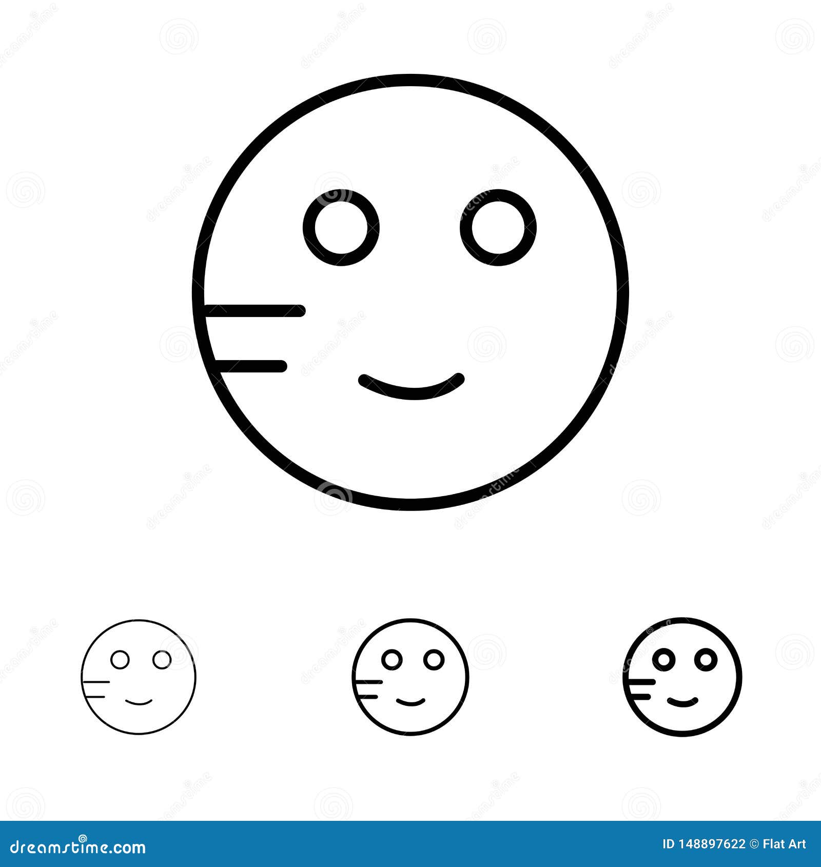 Embarrassed, Emojis, School, Study Bold and Thin Black Line Icon Set ...