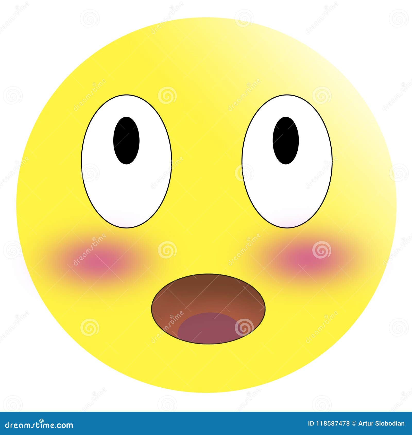 Embarrassed Emoticon Outline Icon Cartoon Vector | CartoonDealer.com ...