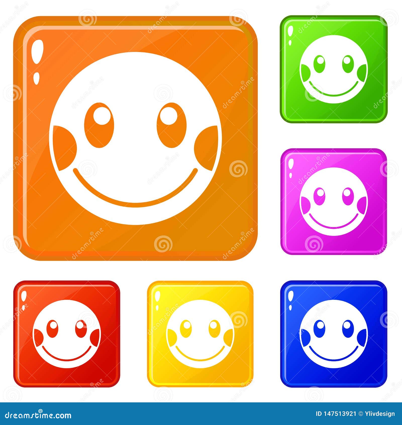 Embarrassed Emoticons Set Vector Color Stock Vector - Illustration of ...