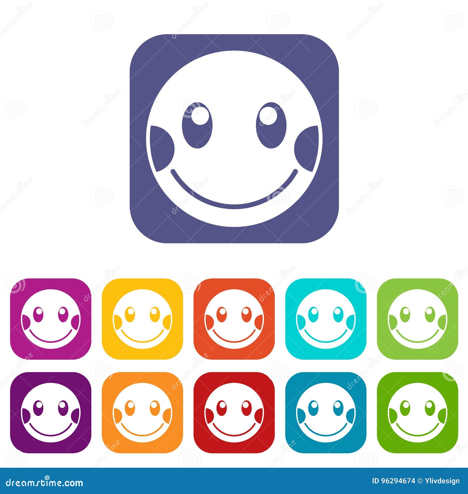 Embarrassed emoticons set stock vector. Illustration of comic - 96294674