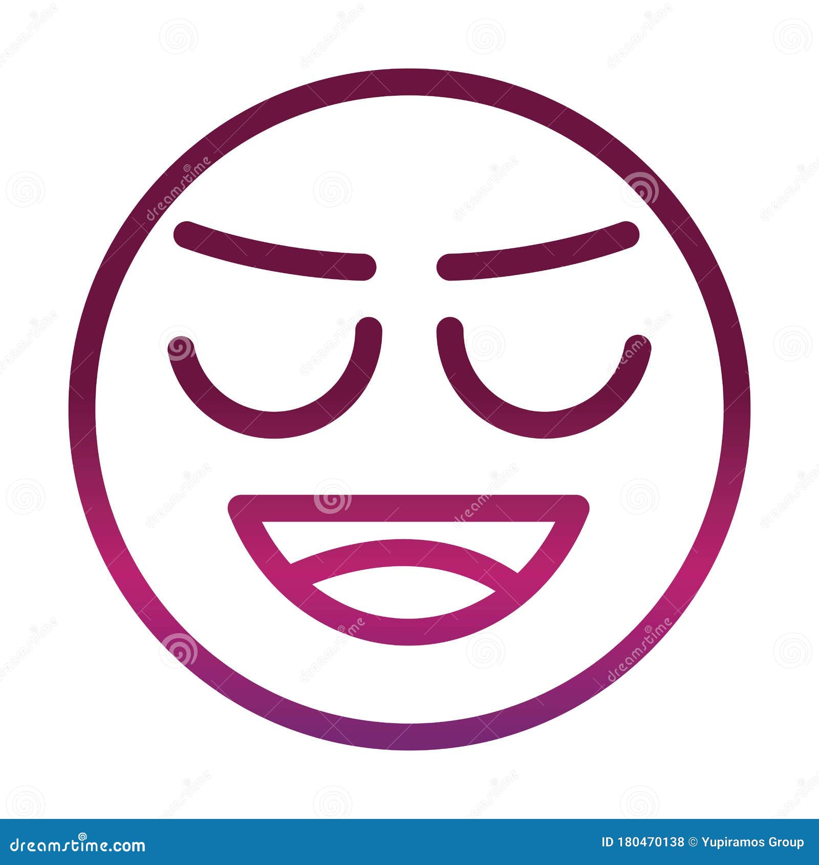 Embarrassed Funny Smiley Emoticon Face Expression Gradient Style Icon ...