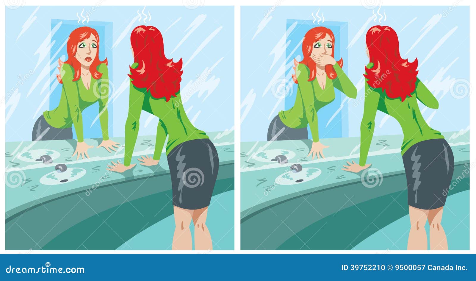 Embarrassed Girl Vector Illustration | CartoonDealer.com #39752210