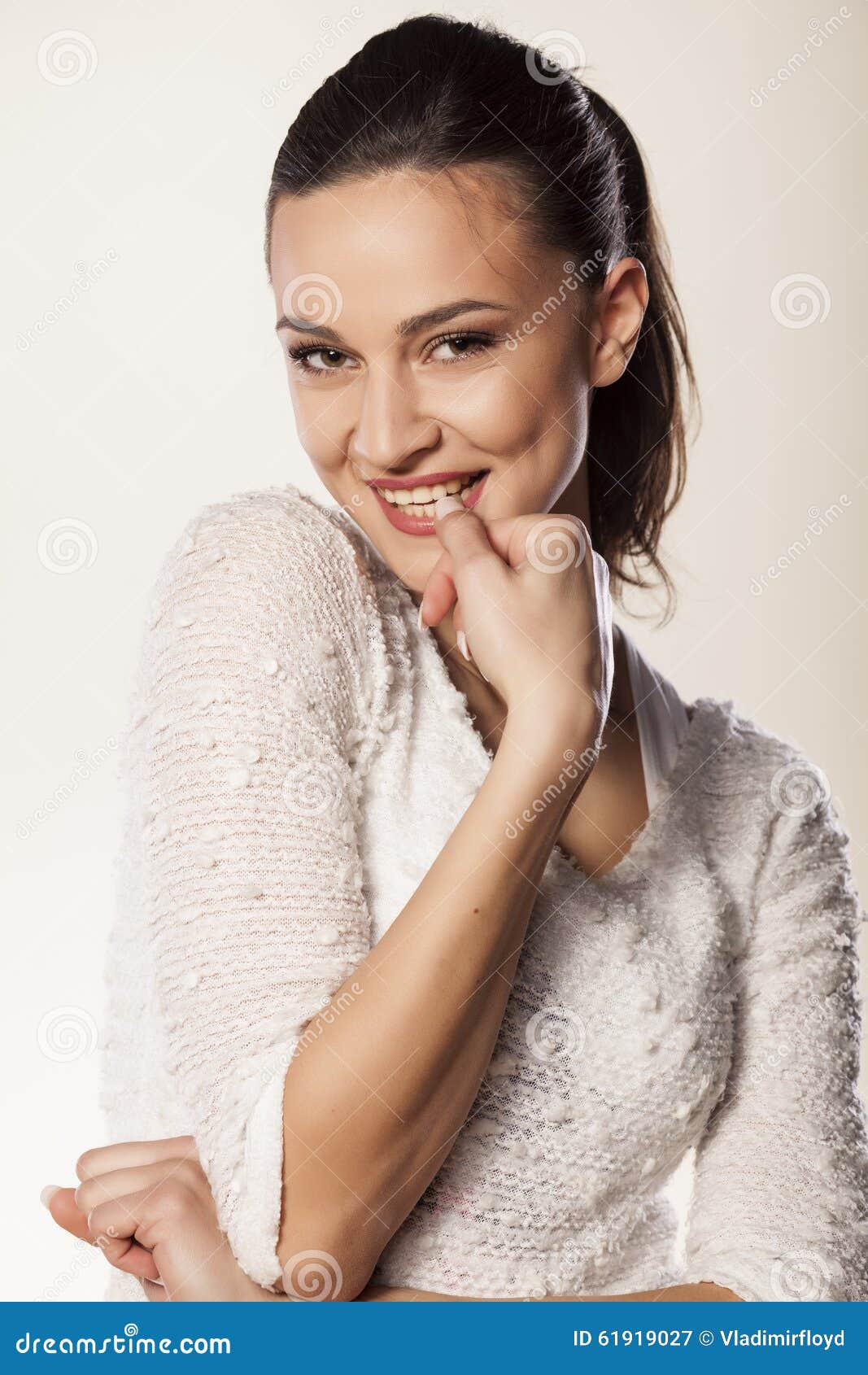 Embarrassed girl stock image. Image of female, ashamed - 61919027