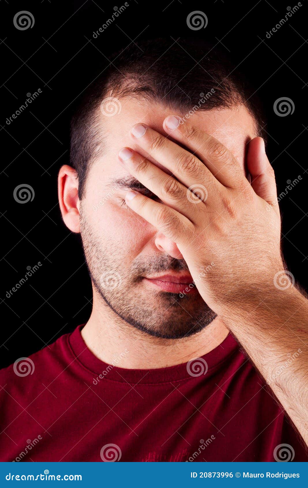 Embarrassed male man stock photo. Image of masculine - 20873996