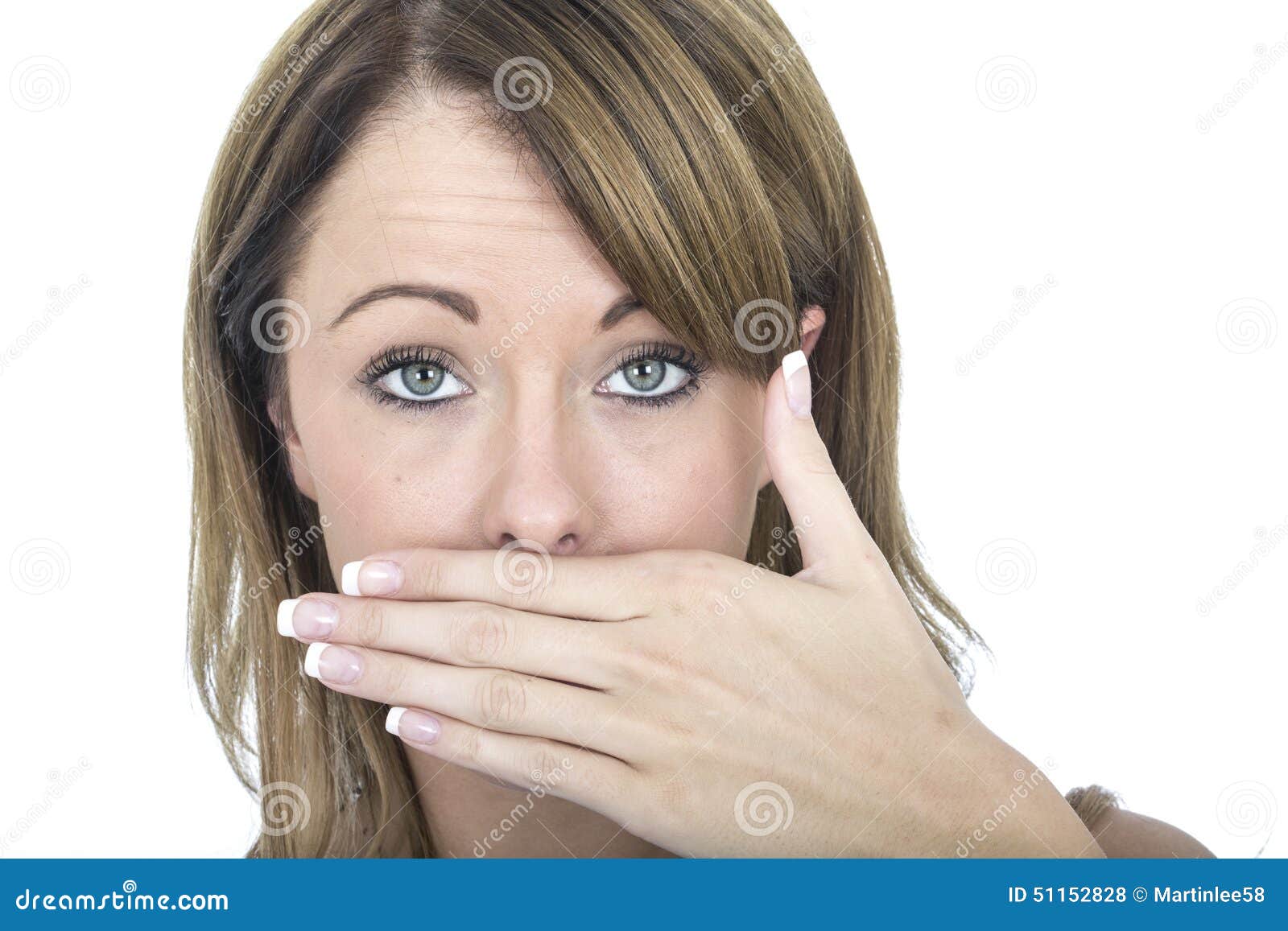 Embarrassed Shocked Young Woman Stock Photo - Image of pretty ...