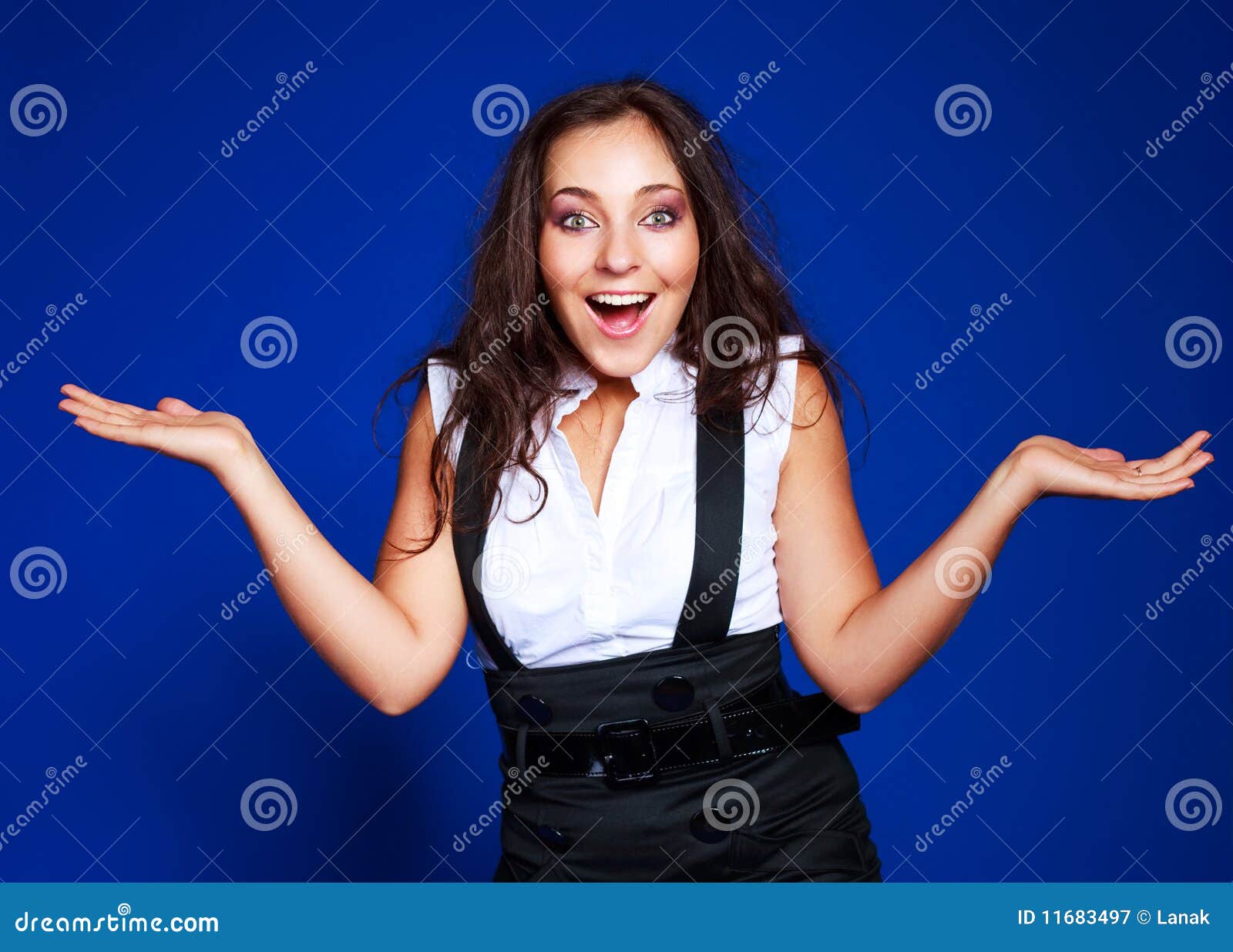 Embarrassed woman stock image. Image of happy, hesitations - 11683497
