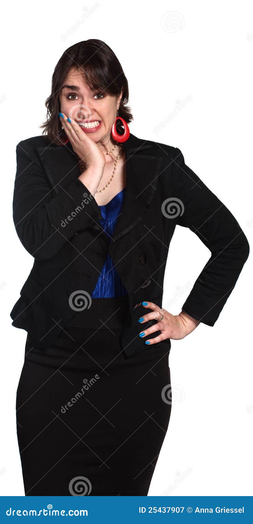 Embarrassed Woman stock image. Image of flattered, anxiety - 25437907
