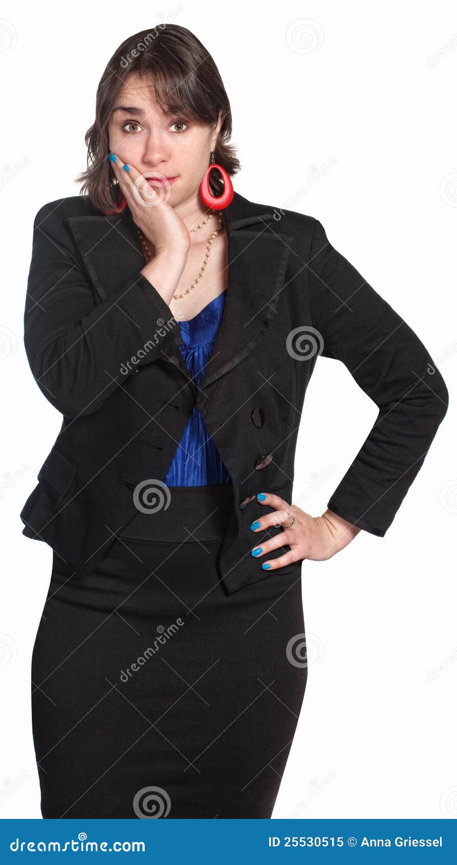 Embarrassed Woman stock image. Image of adult, alone - 25530515