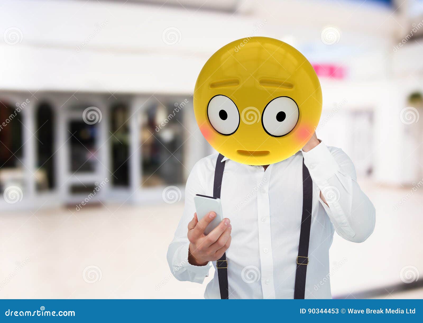 Embarrassment . Emoji face stock illustration. Illustration of ...